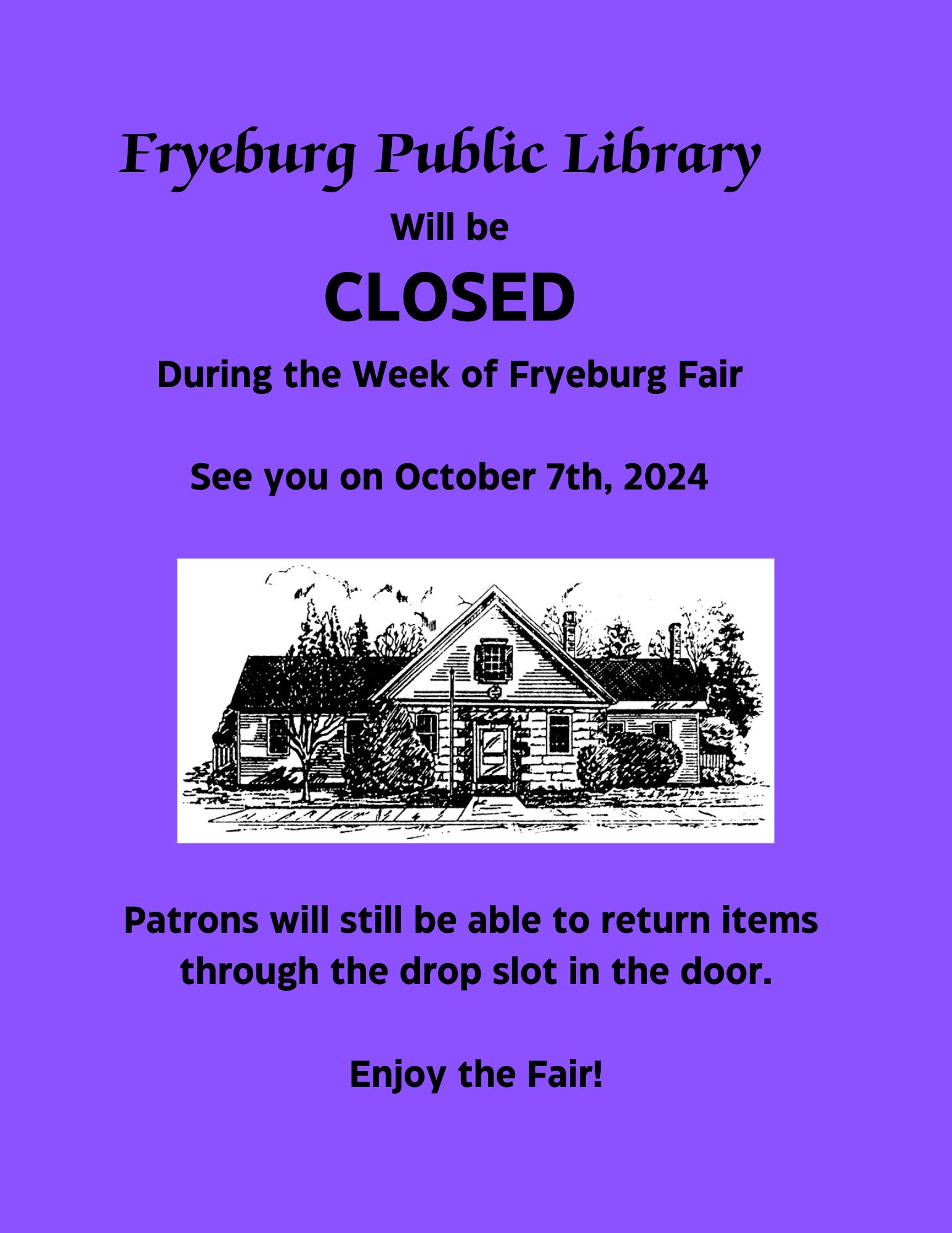 Fryeburg Public Library – 515 Main Street, Fryeburg, ME 04037