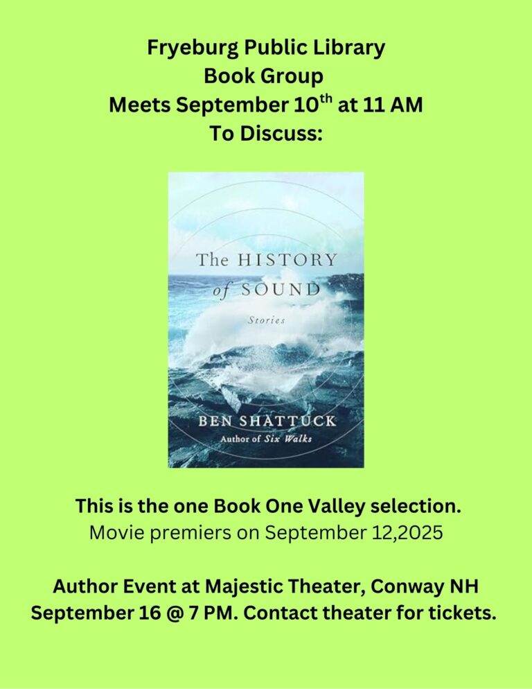 Fryeburg Public Library – 515 Main Street, Fryeburg, ME 04037